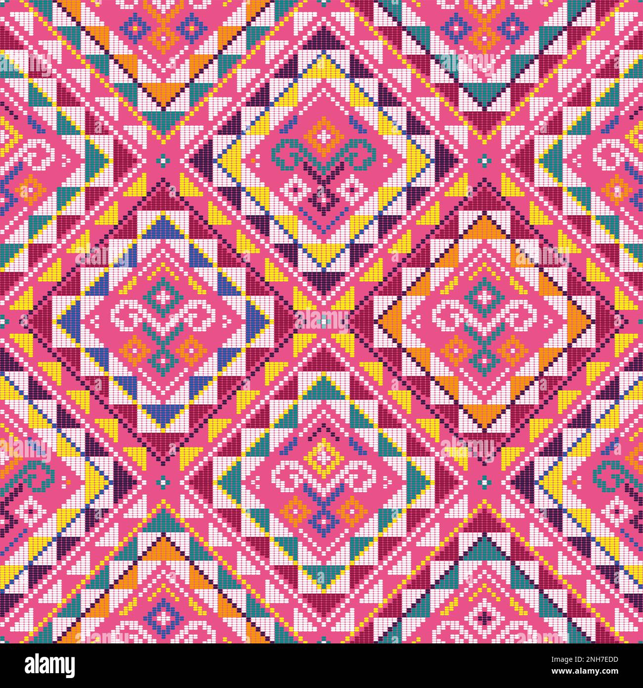 Filipino folk art Yakan waving cloth inspired vector seamless pattern ... Filipino folk art Yakan waving cloth inspired vector seamless pattern ...