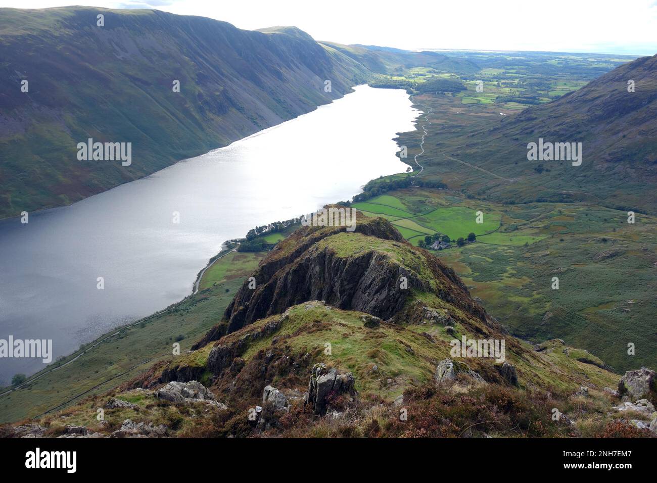 Bowderdale & Wast Water Lake from the Ridge Path in the Crags on the ...