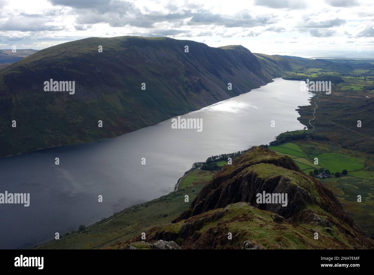 Bowderdale & Wast Water Lake from the Ridge Path in the Crags on the ...