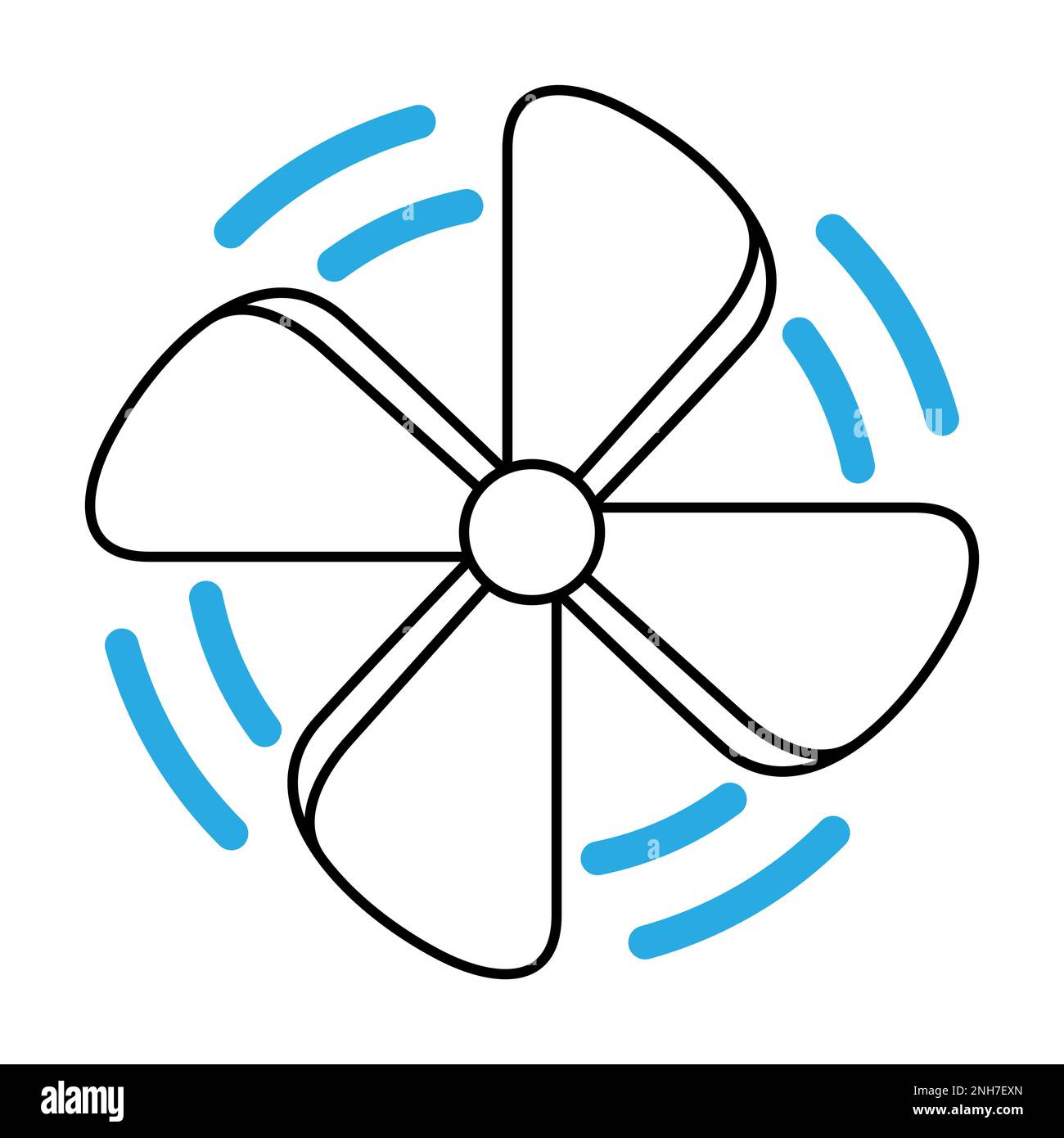 Illustration of air fan. Icon or image for industry and business Stock ...