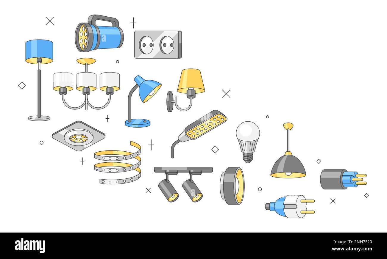 Led street lamps Stock Vector Images - Alamy