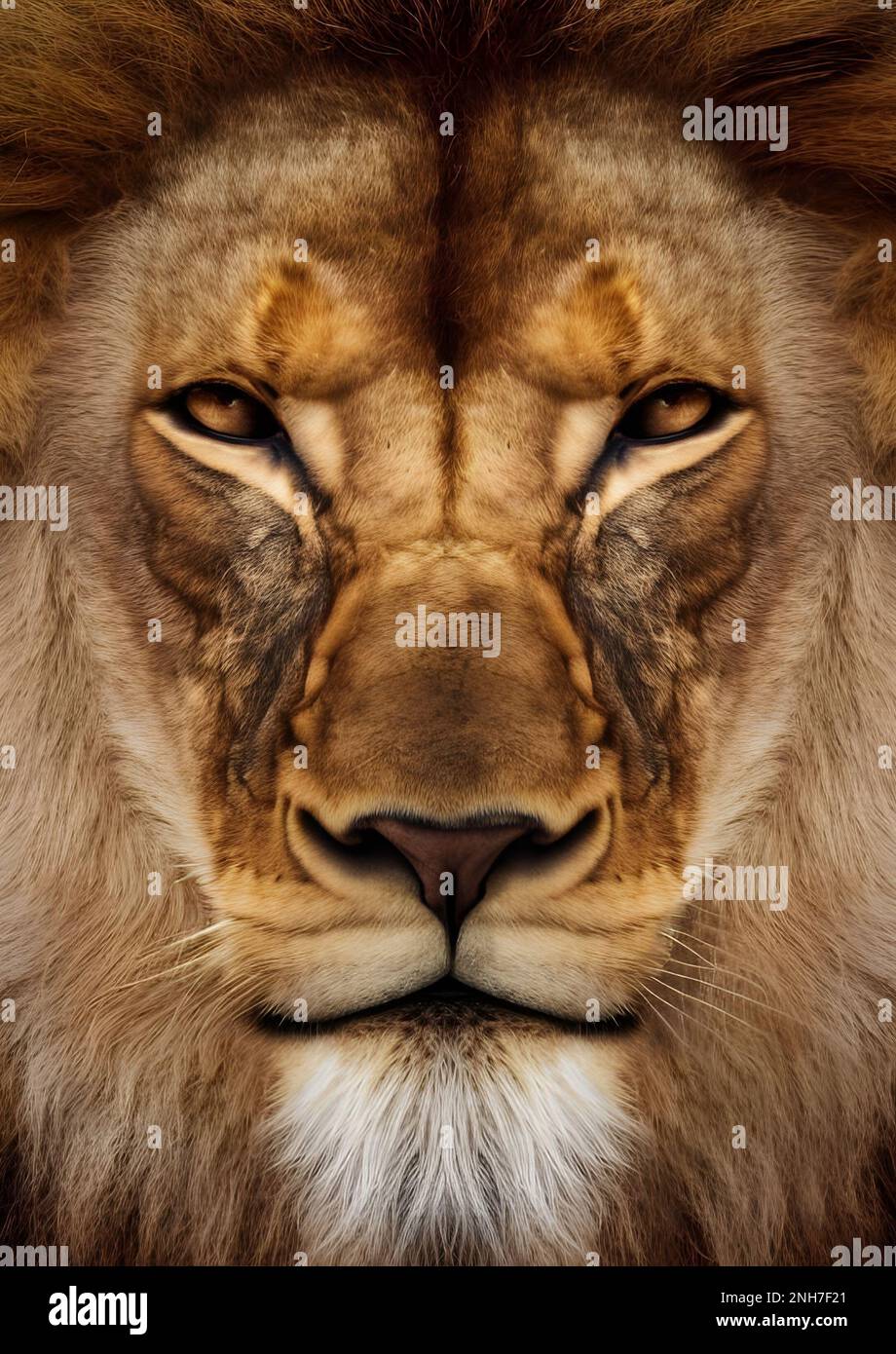 Lion portrait face king , Portrait Wildlife animal african Stock Photo ...