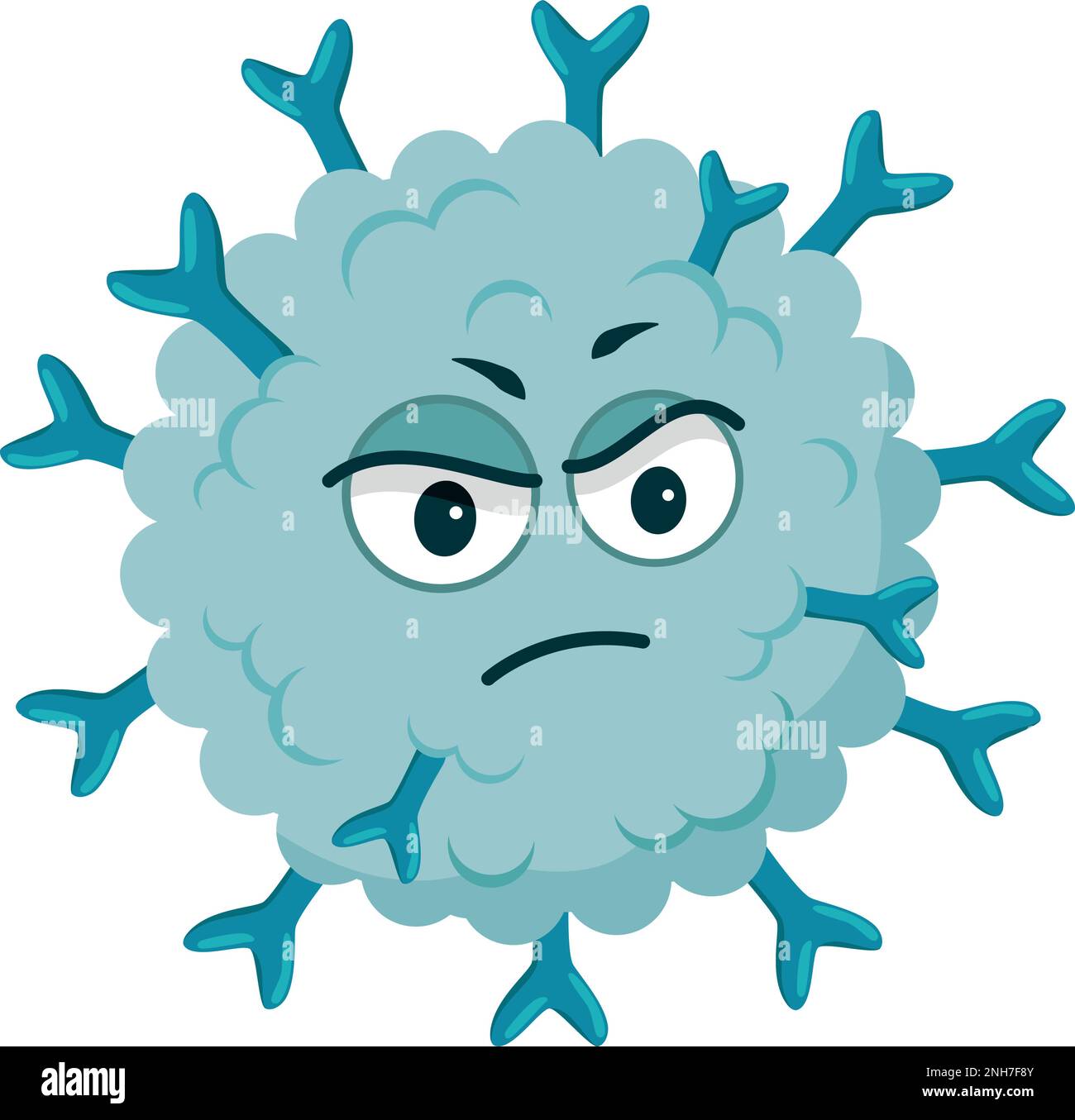 Vector illustration of a Measles Virus in cartoon style isolated on ...