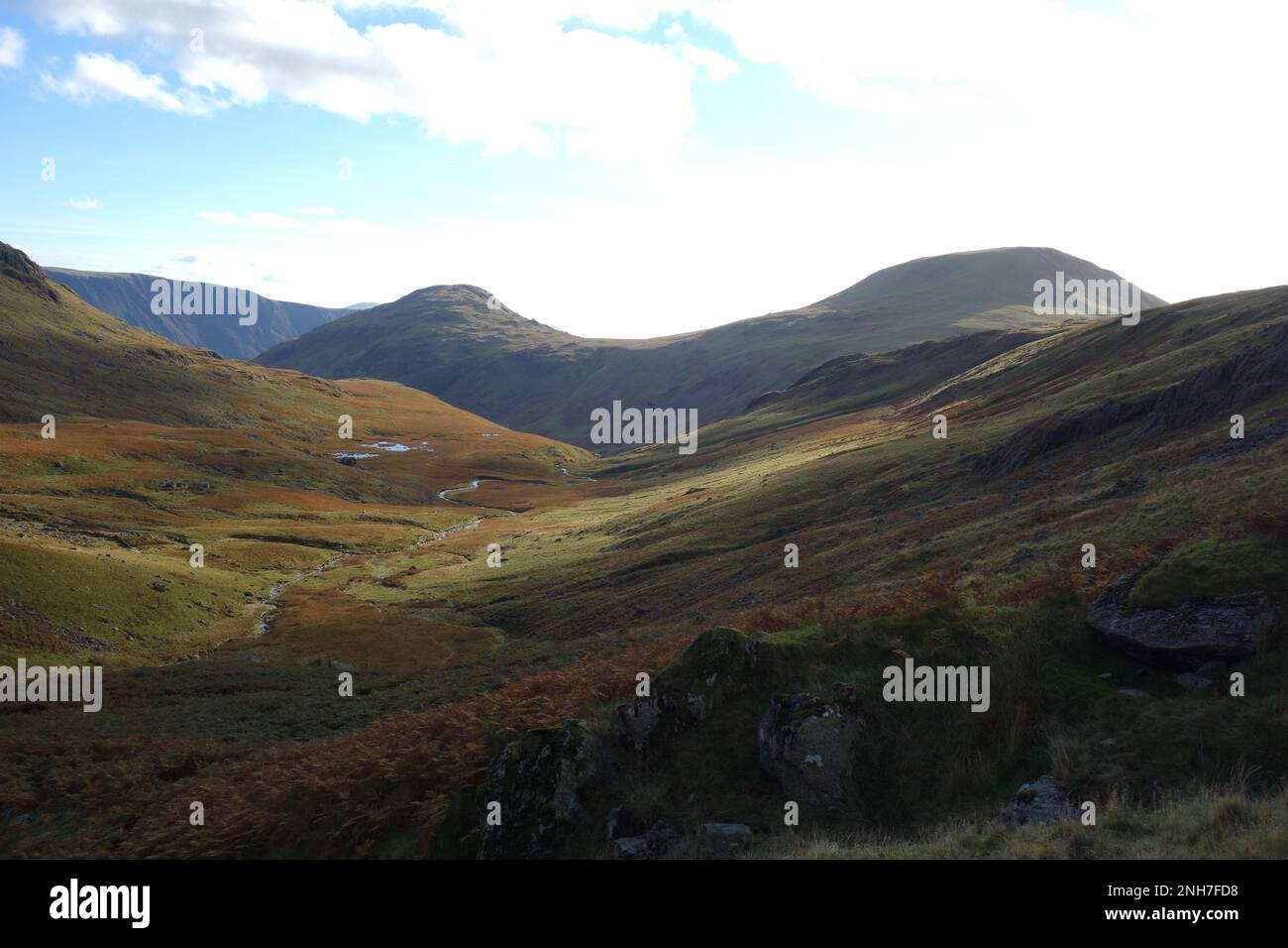 The Wainwrights 'Middle Fell' and 'Seatallan' from the Path in the ...