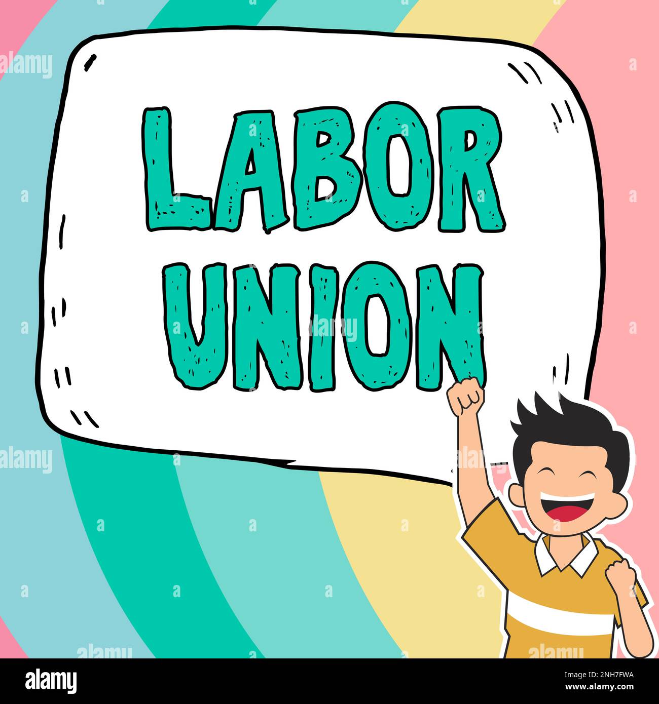 Hand writing sign Labor Union. Business approach rules relating to ...