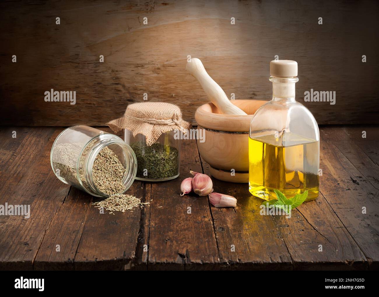 rustic still life with old wood background Stock Photo - Alamy