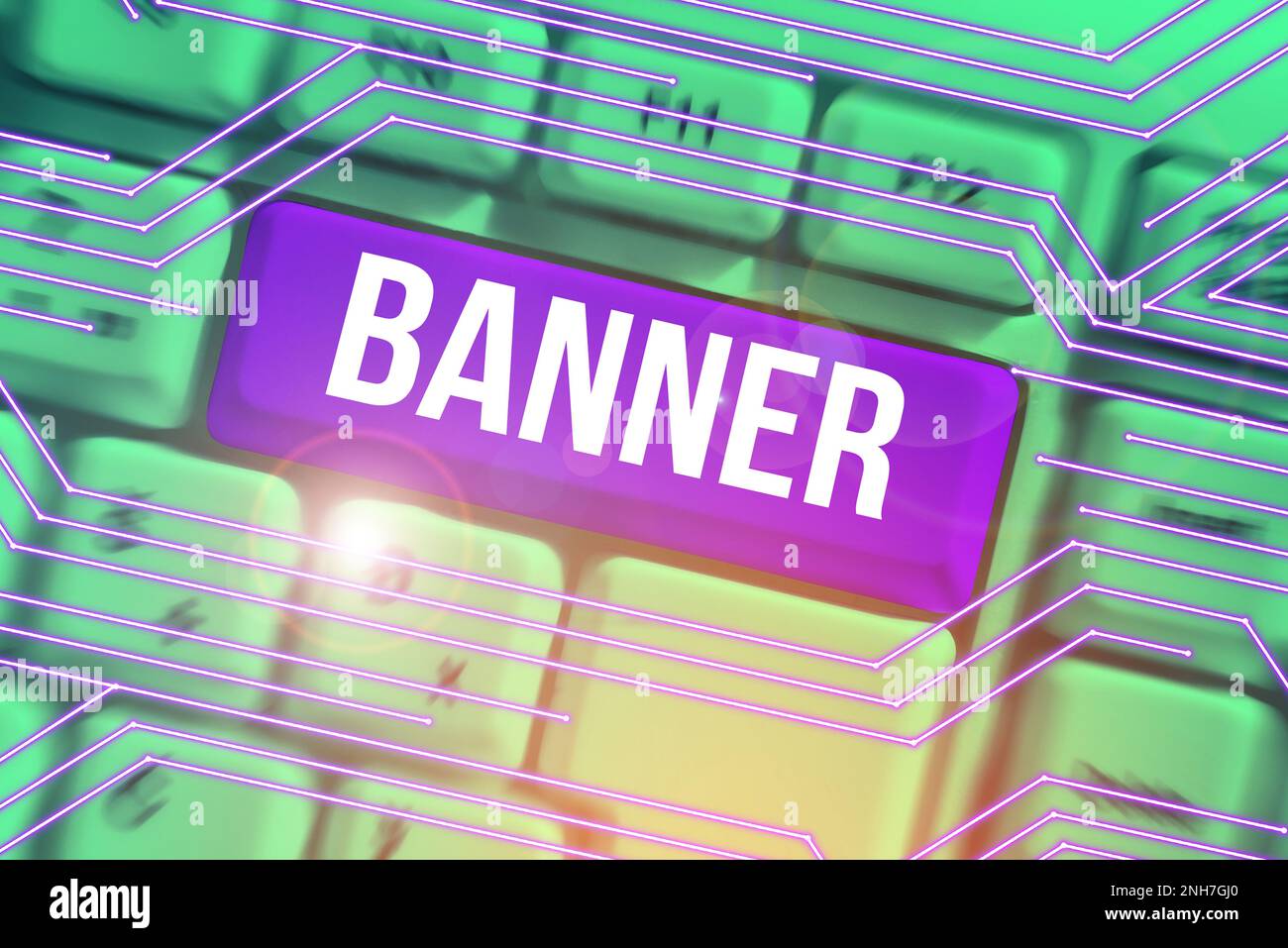 Writing displaying text Banner. Business showcase long strip cloth ...