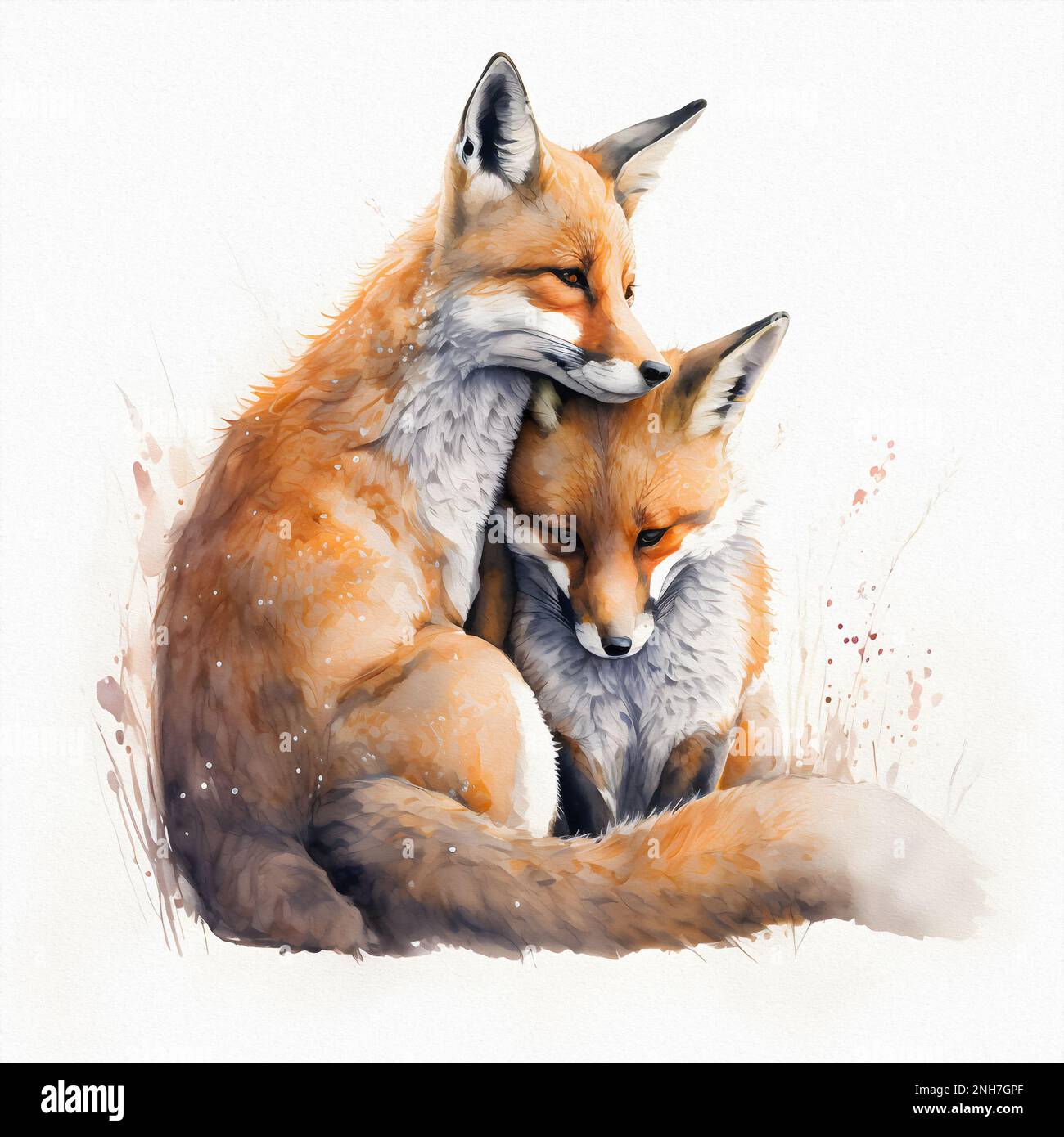 Cute couple fox wild animal hi-res stock photography and images - Alamy