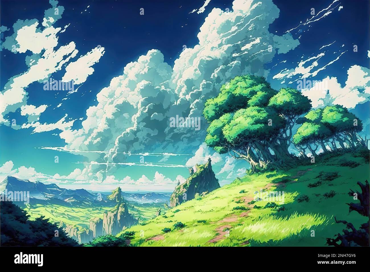 Anime painting hi-res stock photography and images - Alamy