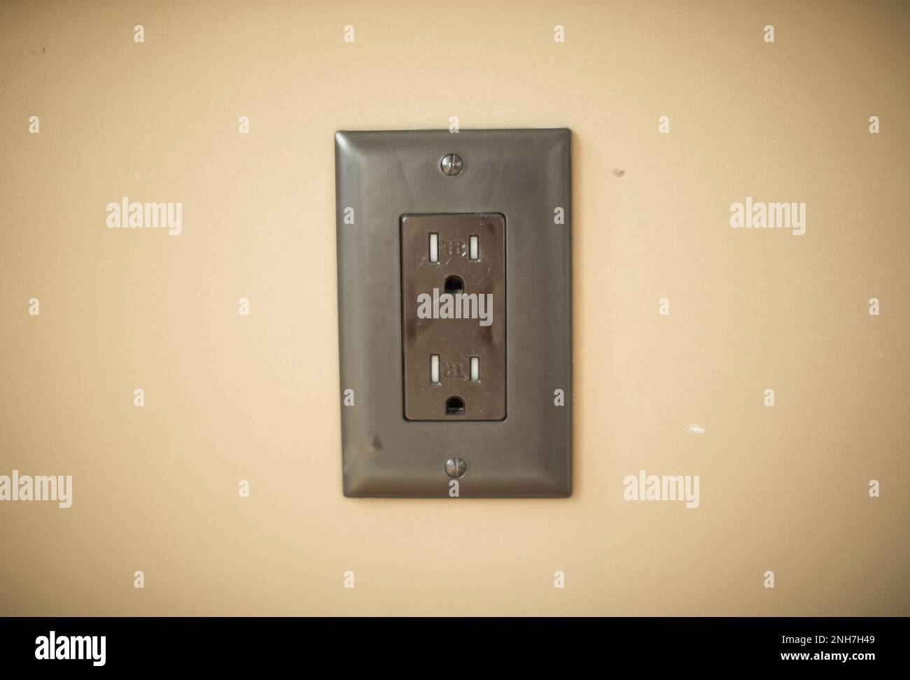 electrical plug with outlet at home modern connection Stock Photo - Alamy