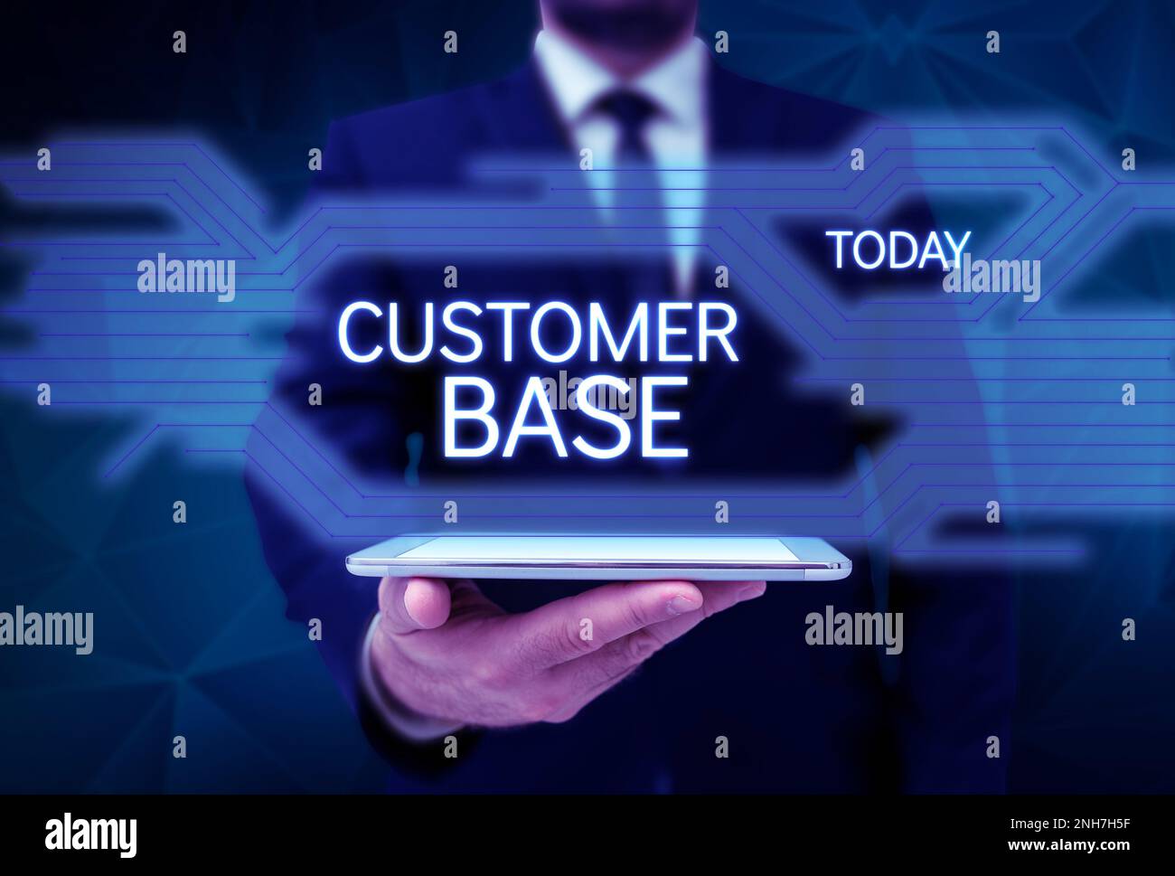 Conceptual display Customer Base. Business approach encourage customers ...