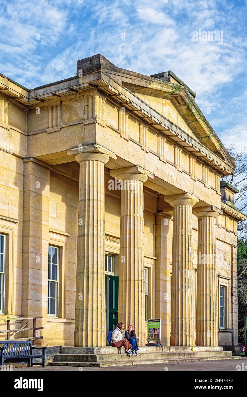 Yorkshire Museum, York. Building in the architectural Greek Revival ...
