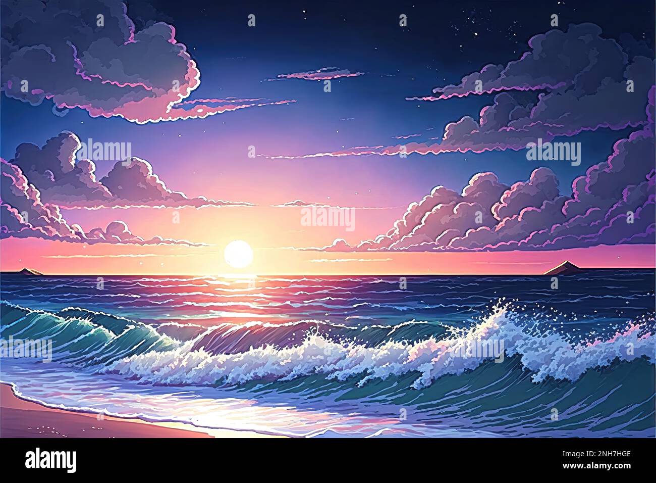 Anime painting hi-res stock photography and images - Alamy