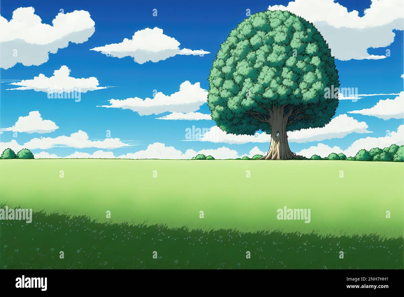 Anime painting forest hi-res stock photography and images - Alamy