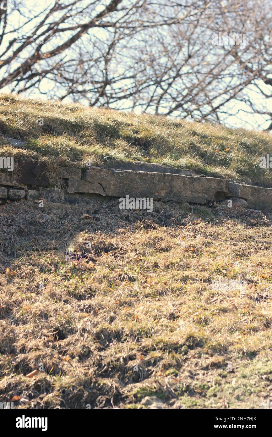 The old dilapidated ruins of a vintage structure of yesteryear Stock ...