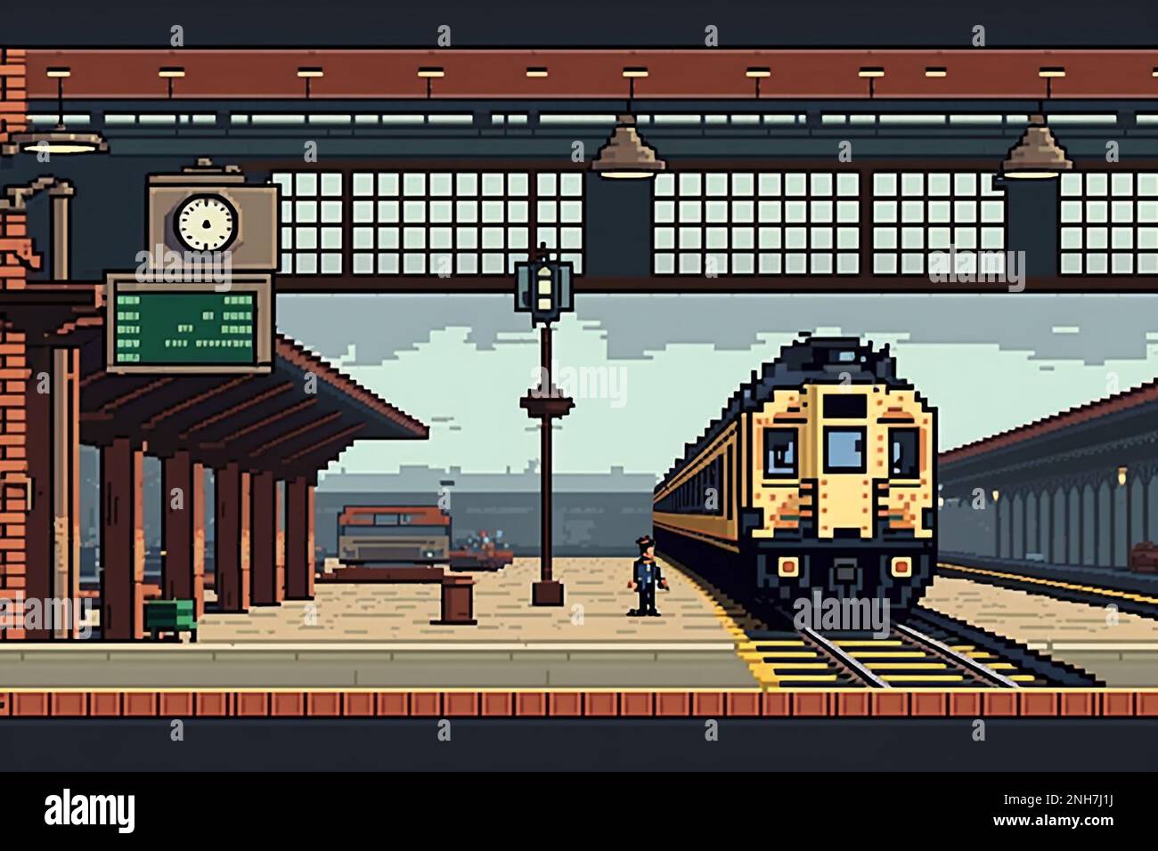 Retro train station hi-res stock photography and images - Alamy