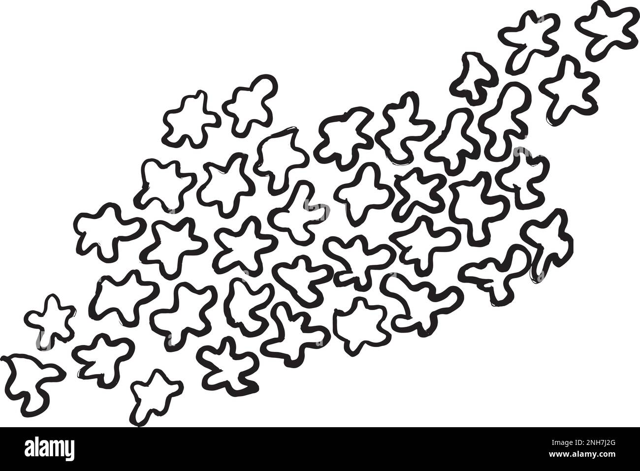 Brushstroke flowers Cut Out Stock Images & Pictures - Alamy