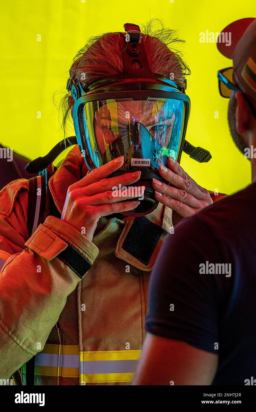 Female Firefighter Scba