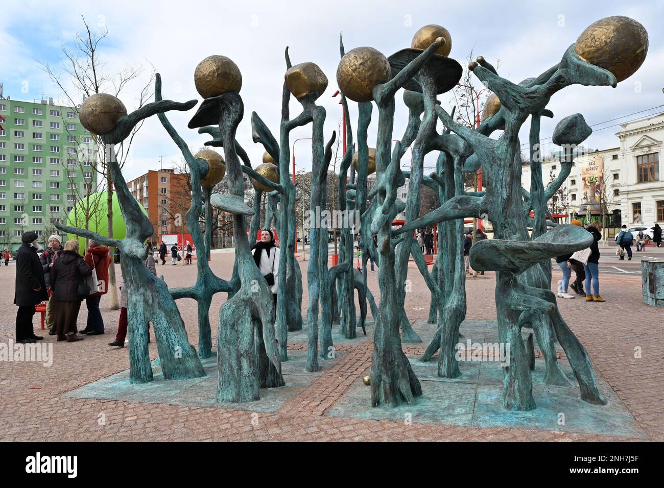 Brno, Czech Republic. 21st Feb, 2023. Reconstructed Mendel Square was ...