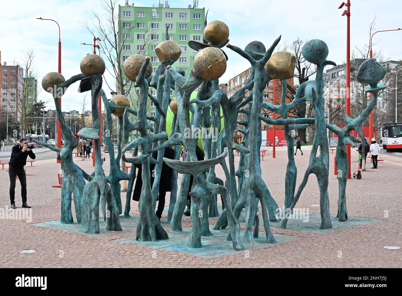 Brno, Czech Republic. 21st Feb, 2023. Reconstructed Mendel Square was ...