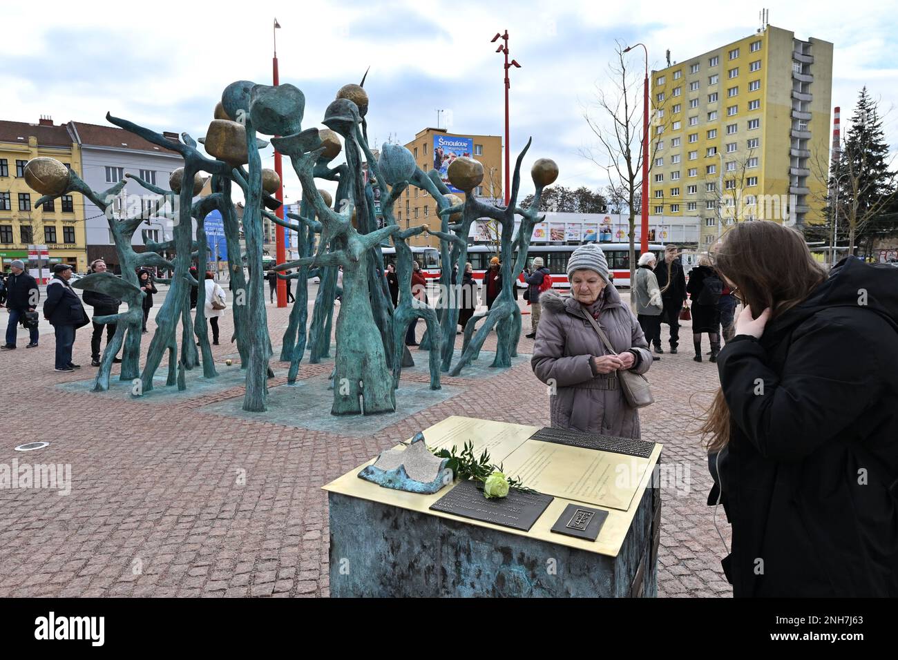 Brno, Czech Republic. 21st Feb, 2023. Reconstructed Mendel Square was ...
