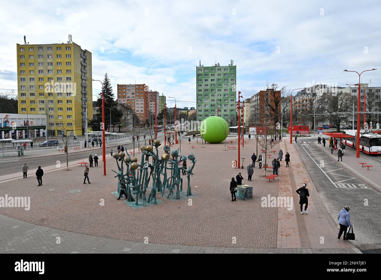 Brno, Czech Republic. 21st Feb, 2023. Reconstructed Mendel Square was ...