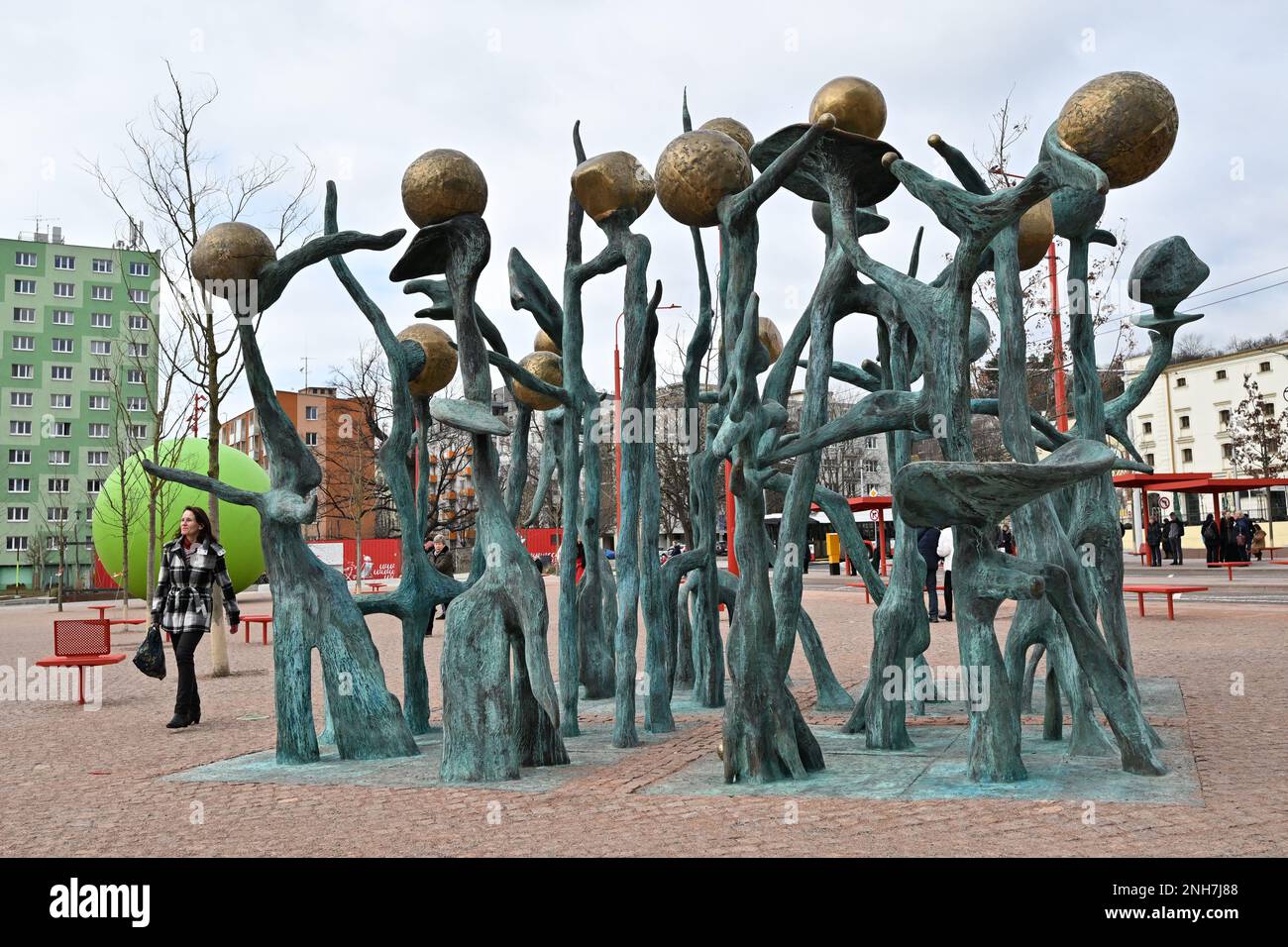 Brno, Czech Republic. 21st Feb, 2023. Reconstructed Mendel Square was ...