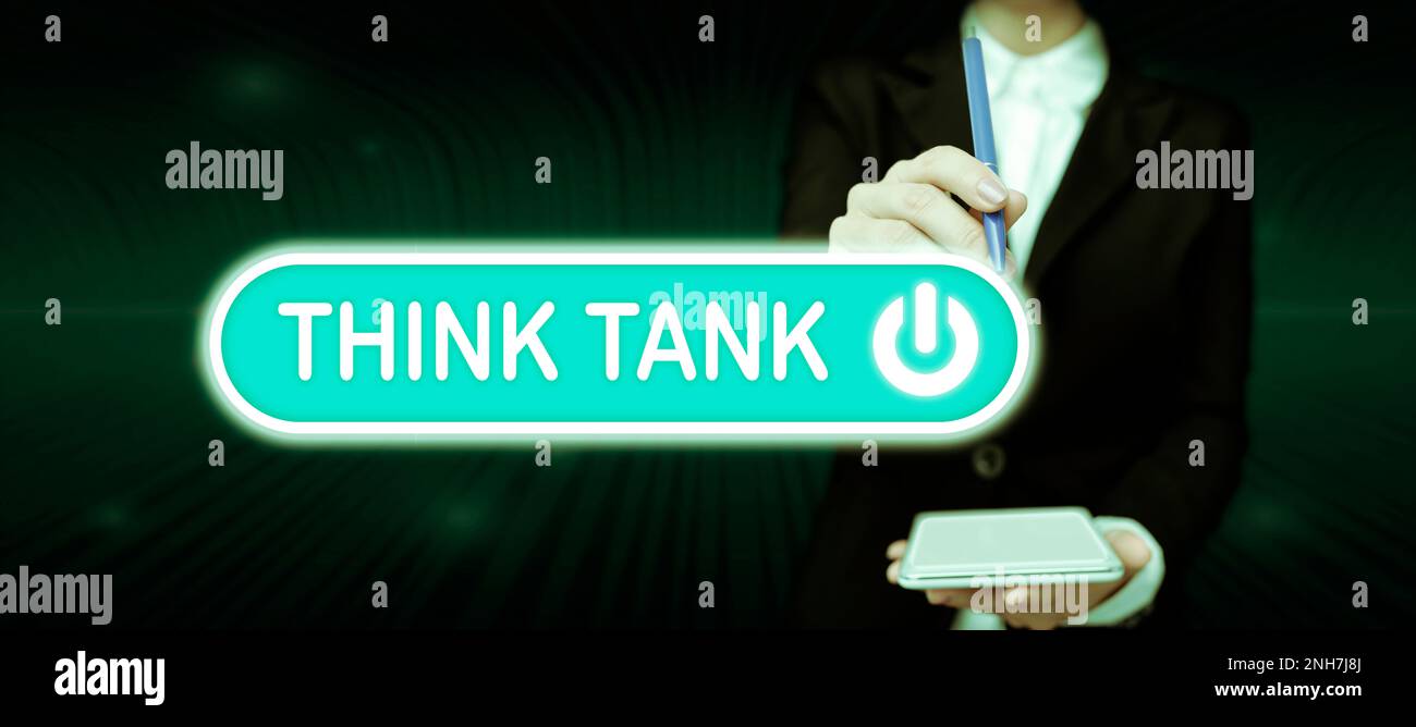 Handwriting text Think Tank. Concept meaning Thinking of Innovative ...