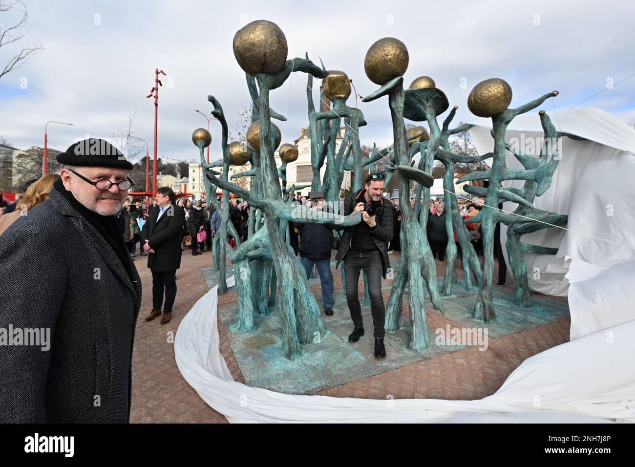 Brno, Czech Republic. 21st Feb, 2023. Reconstructed Mendel Square was ...