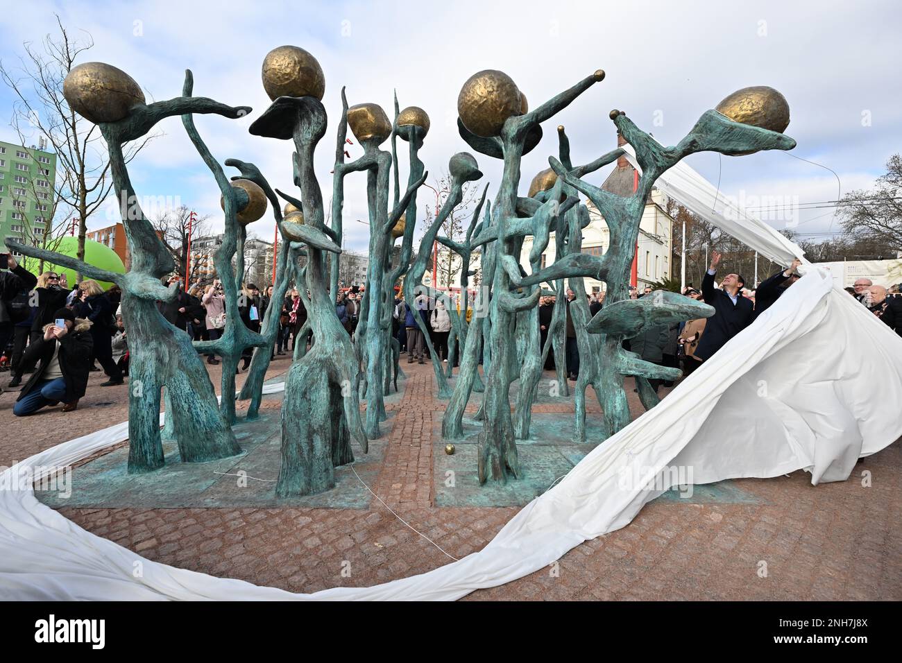 Brno, Czech Republic. 21st Feb, 2023. Reconstructed Mendel Square was ...