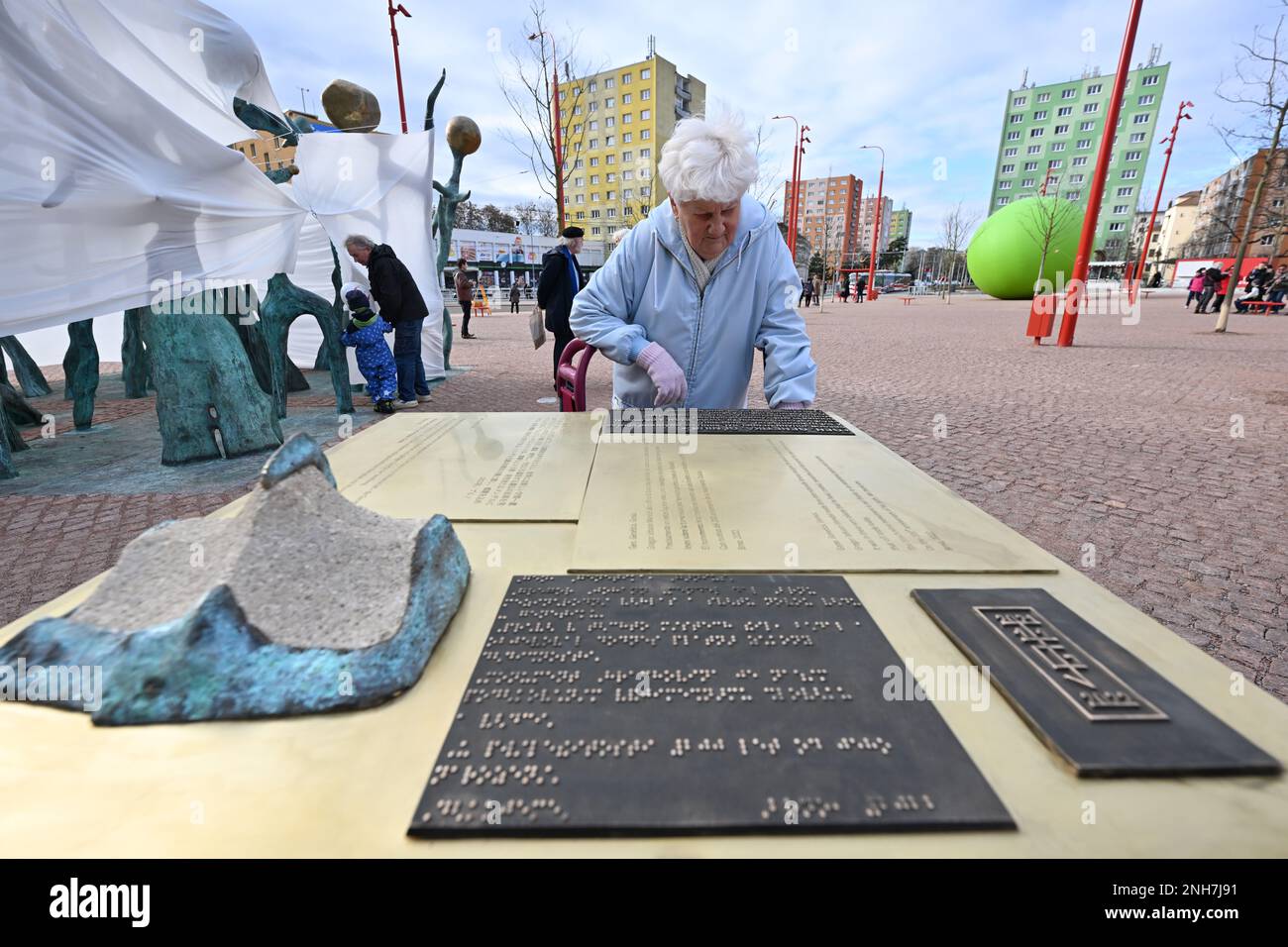 Brno, Czech Republic. 21st Feb, 2023. Reconstructed Mendel Square was ...