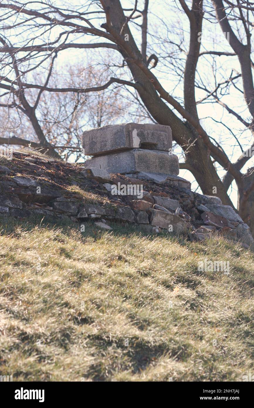 The old dilapidated ruins of a vintage structure of yesteryear Stock ...