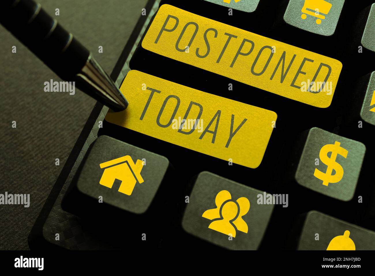 Inspiration showing sign Postponed. Concept meaning to place later in ...