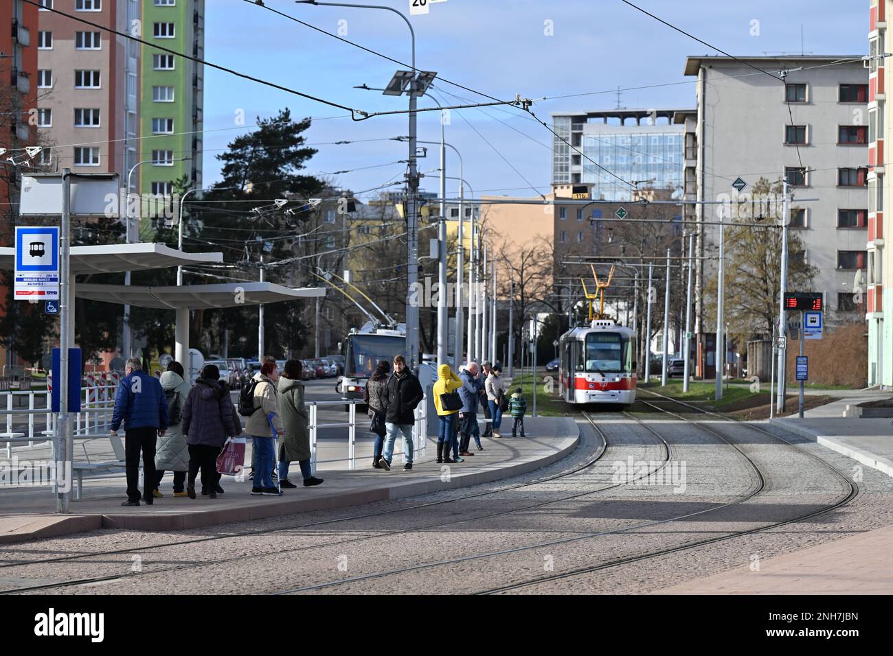 Brno, Czech Republic. 21st Feb, 2023. Reconstructed Mendel Square was ...