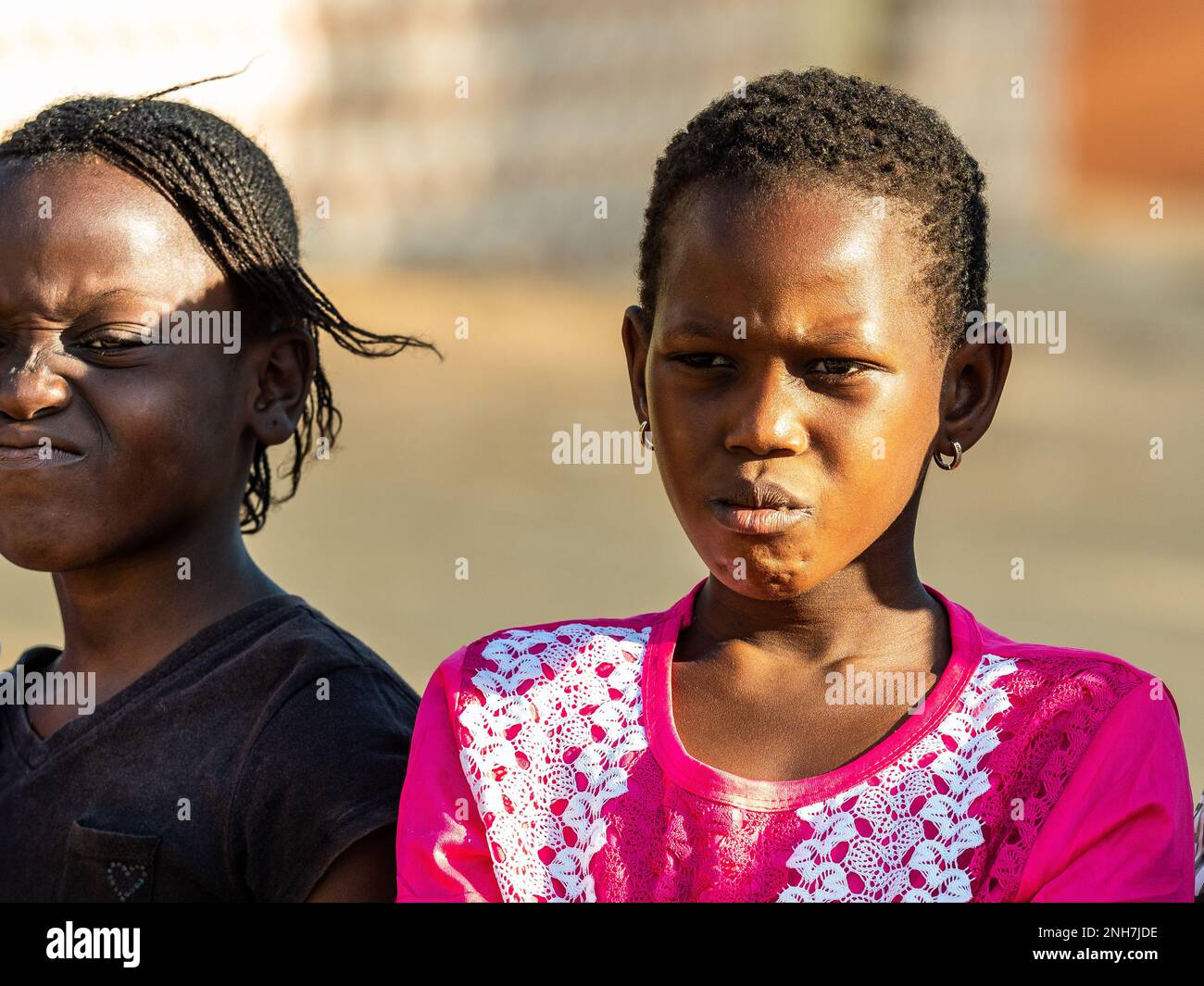 MBOUR, SENEGAL - JANUARY Circa, 2021. Portrait of unidentified young ...