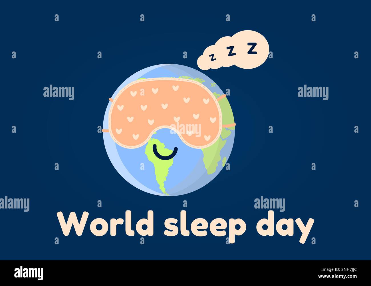 World Sleep Day Vector Design Illustration. Horizontal bright poster ...