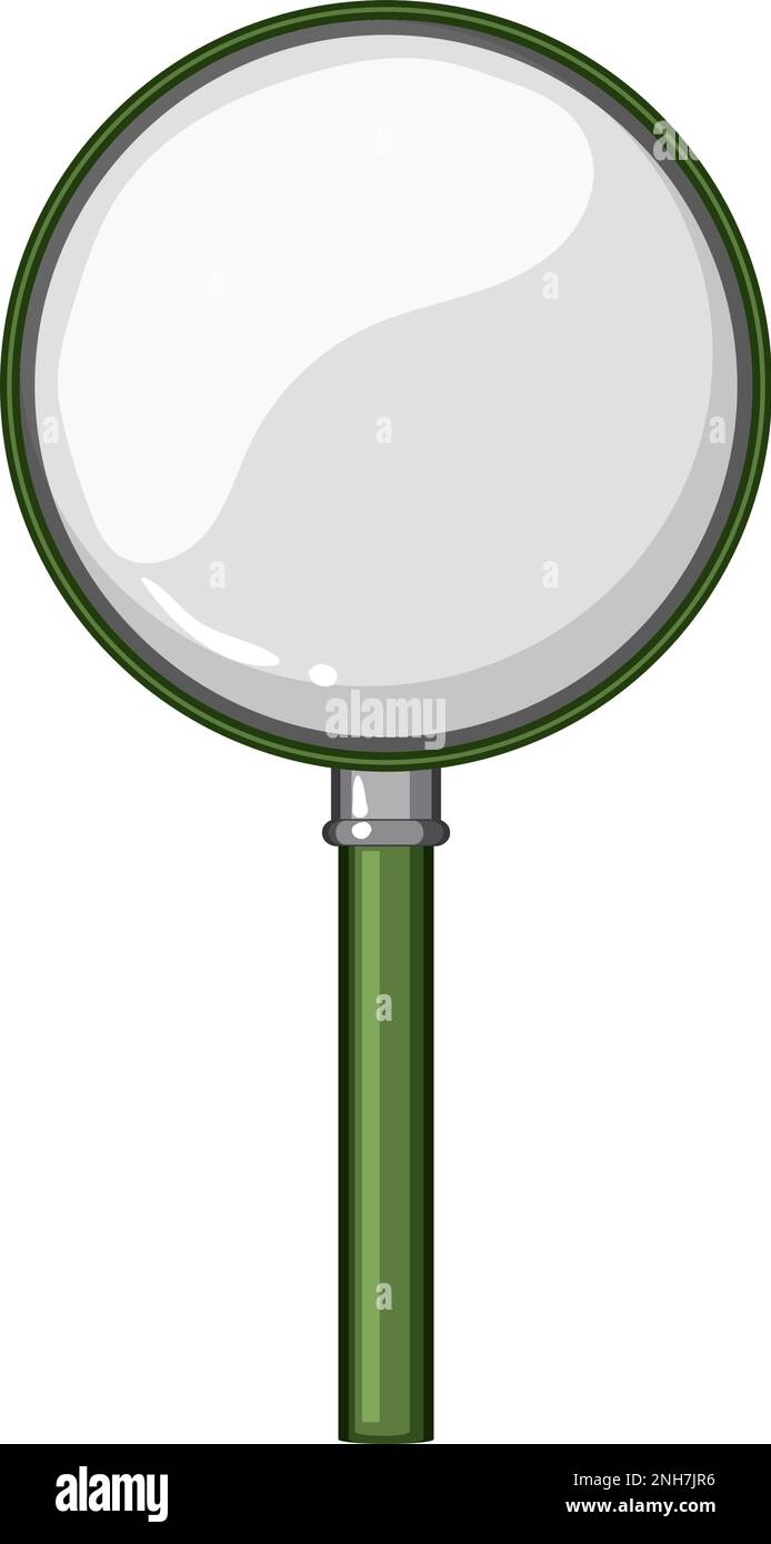 loupe magnifying glass cartoon vector illustration sign color Stock ...