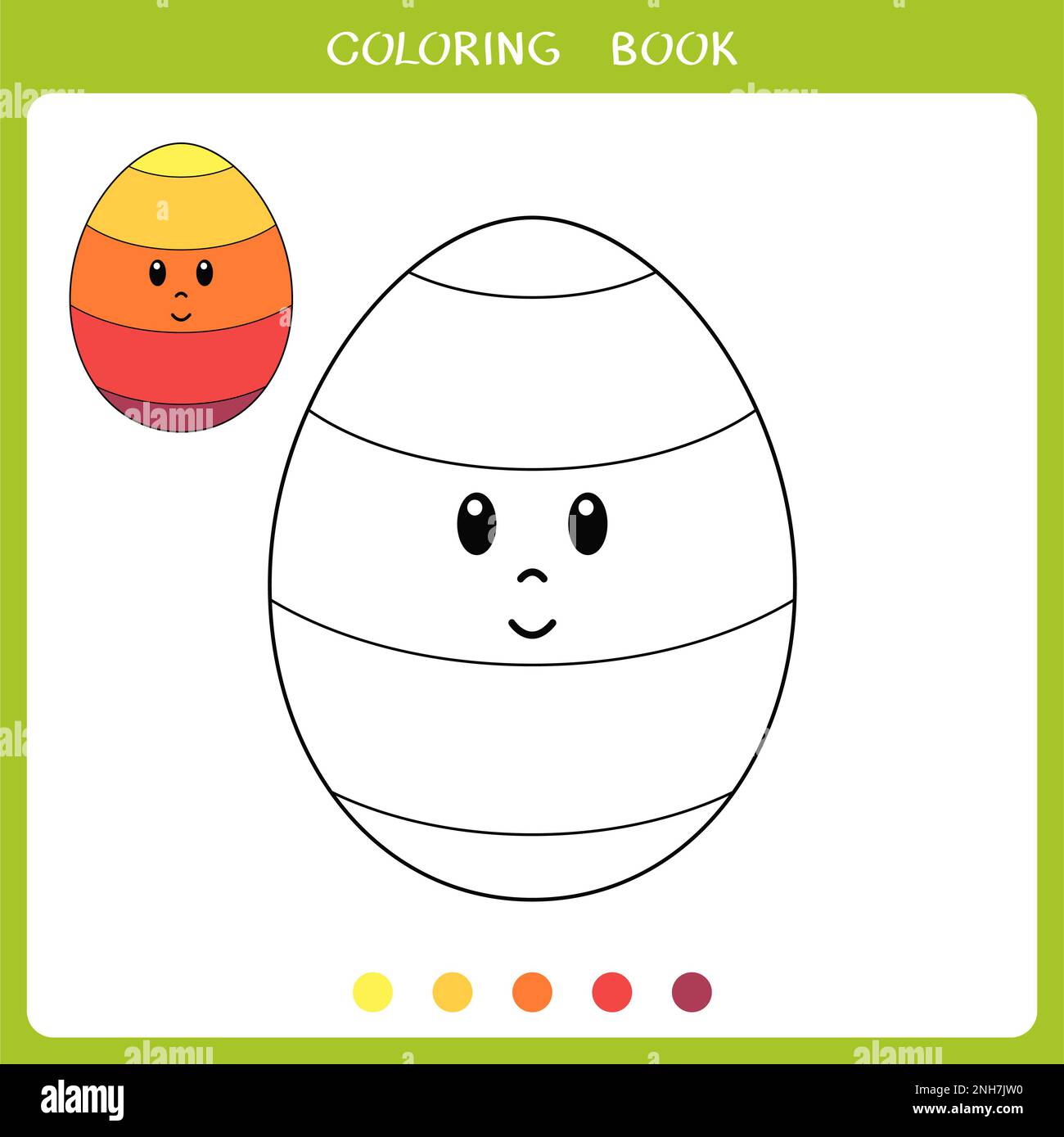 Simple educational game for kids. Vector illustration of cute Easter ...