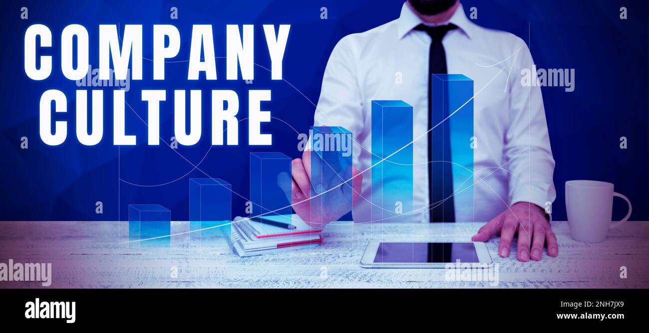 Text caption presenting Company Culture. Internet Concept The ...