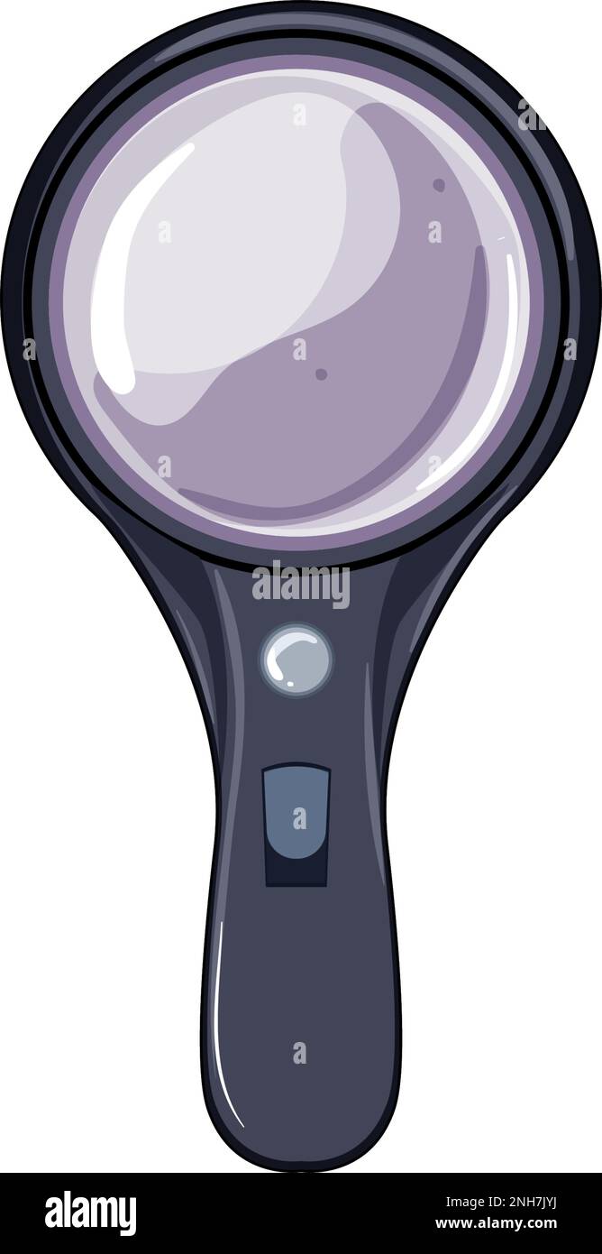 look magnifying glass cartoon vector illustration sign color Stock ...
