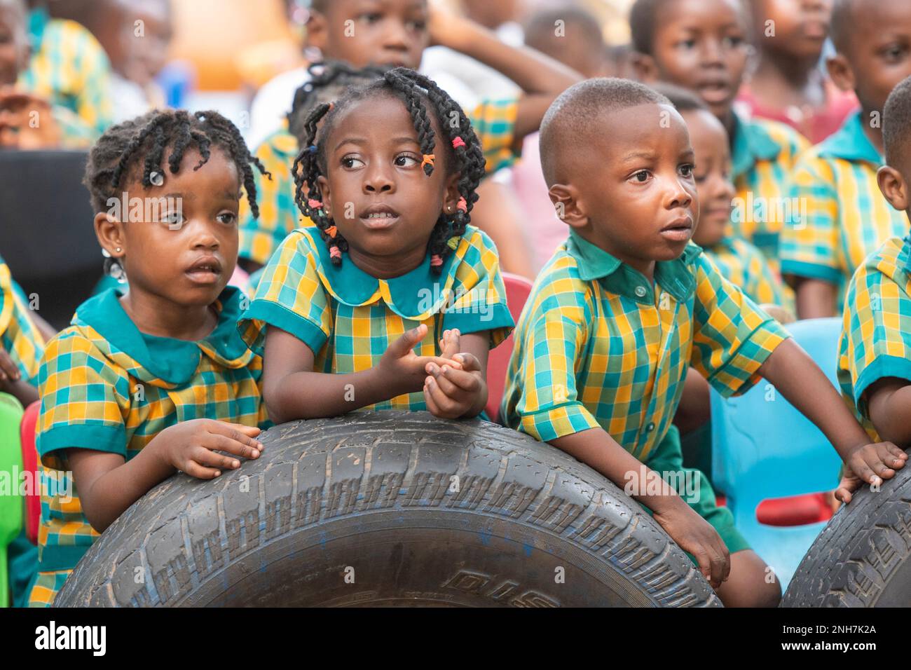 Kokrobite, Ghana. 21st Feb, 2023. Students are in a Sunbeam Foundation ...