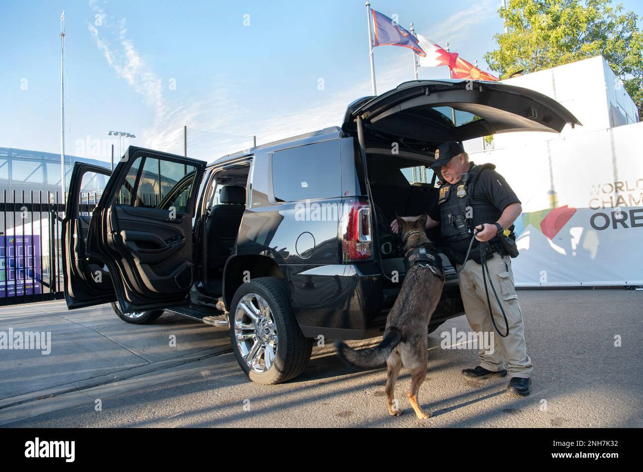 Tim McKenna, an Explosive Detector K-9 handler with the Federal ...