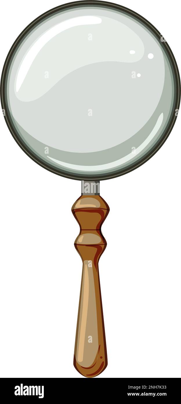 optical magnifying glass cartoon vector illustration sign color Stock ...