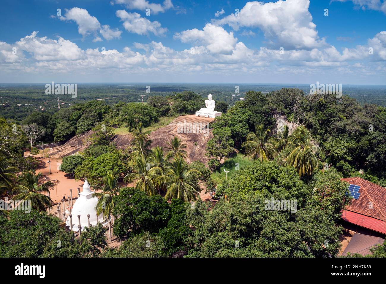 Buddhist pilgrimage site, Mihintale mountain peak, near Anuradhapura ...