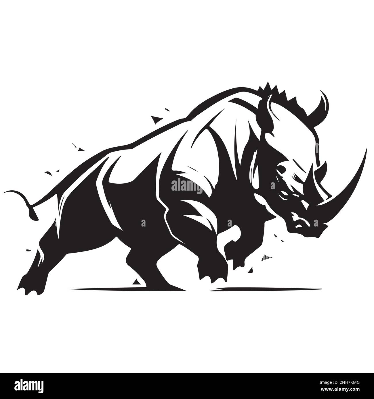 Black rhino profile Cut Out Stock Images & Pictures - Alamy