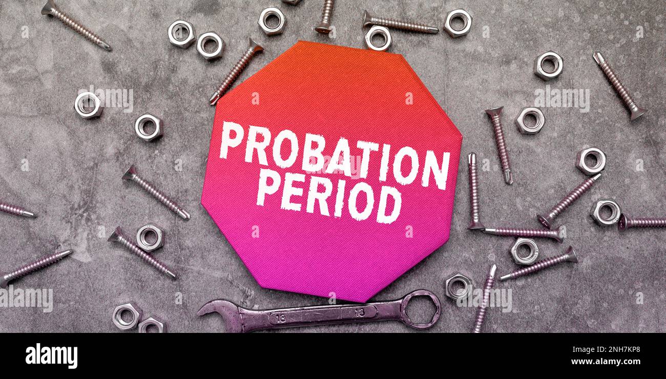 Conceptual display Probation Period. Business showcase focused and ...