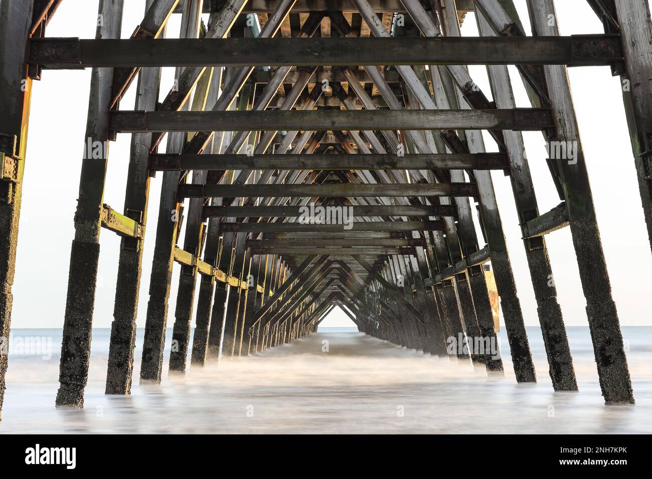 Underside View of Steetley Pier, Hartlepool, County Durham, UK. The ...