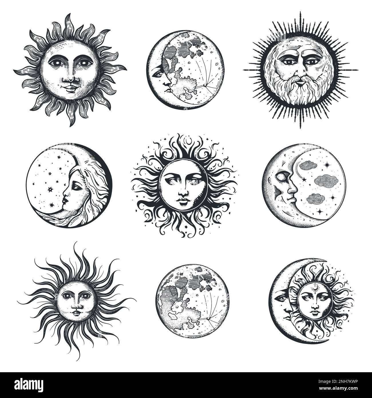 Hand drawing sun symbol in hi-res stock photography and images - Alamy
