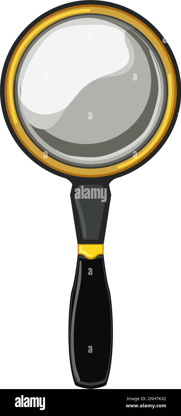 zoom magnifying glass cartoon vector illustration sign color Stock ...