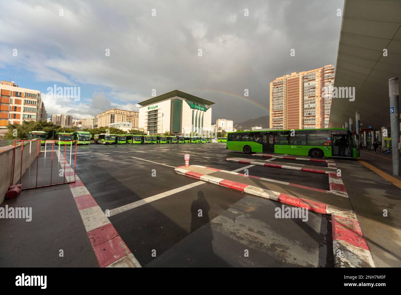 Expansive view of the Titsa bus (guaguas) station of Santa Cruz de ...
